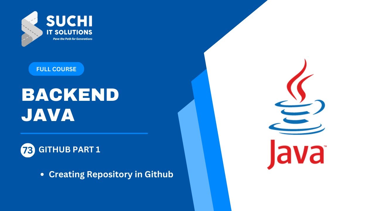 73_Creating a Repository on GitHub | Backend Java Full Course| ‪@suchiit‬