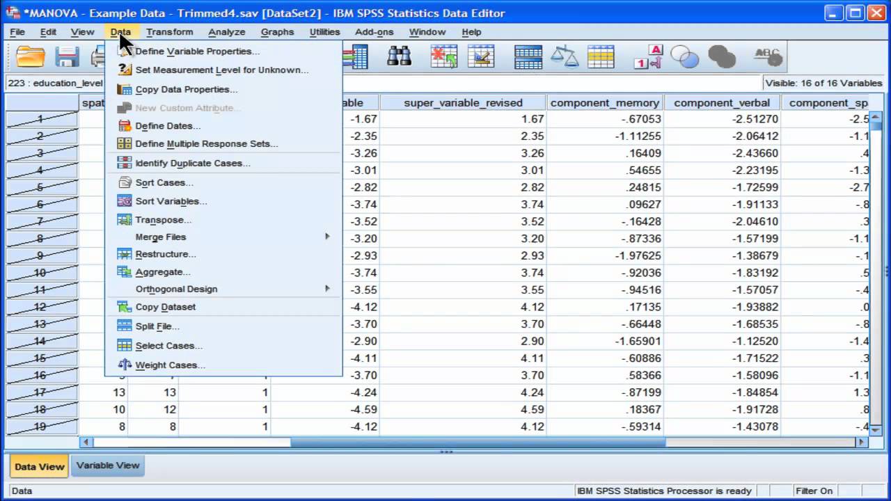 Select Cases - SPSS (part 1)