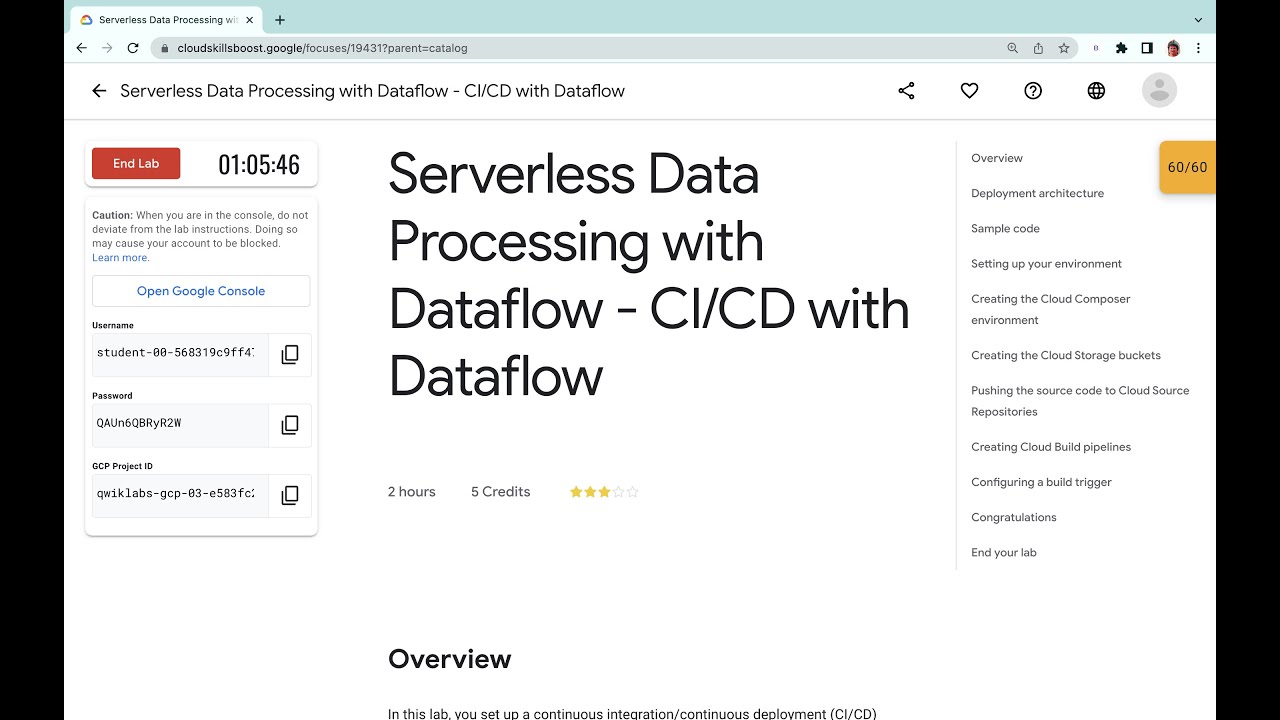 Serverless Data Processing with Dataflow - CI/CD with Dataflow || #qwiklabs || #googlecloud