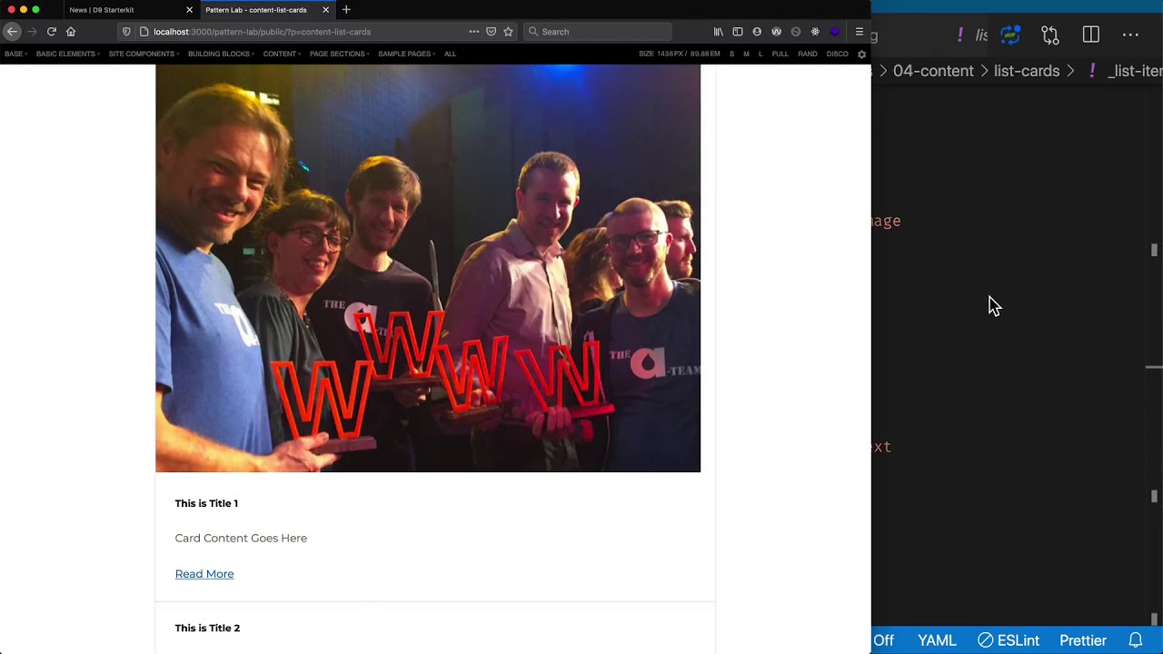 Patternlab + #Drupal: Create Views Listing Component