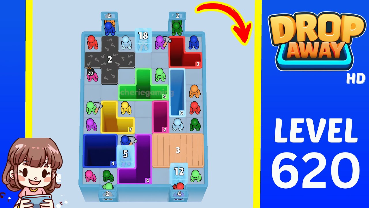Drop Away Level 620 Solution Walkthrough