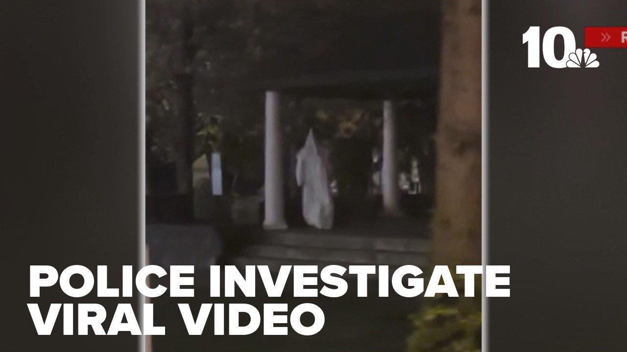 West Warwick police investigating viral video of person in robe, pointed hood