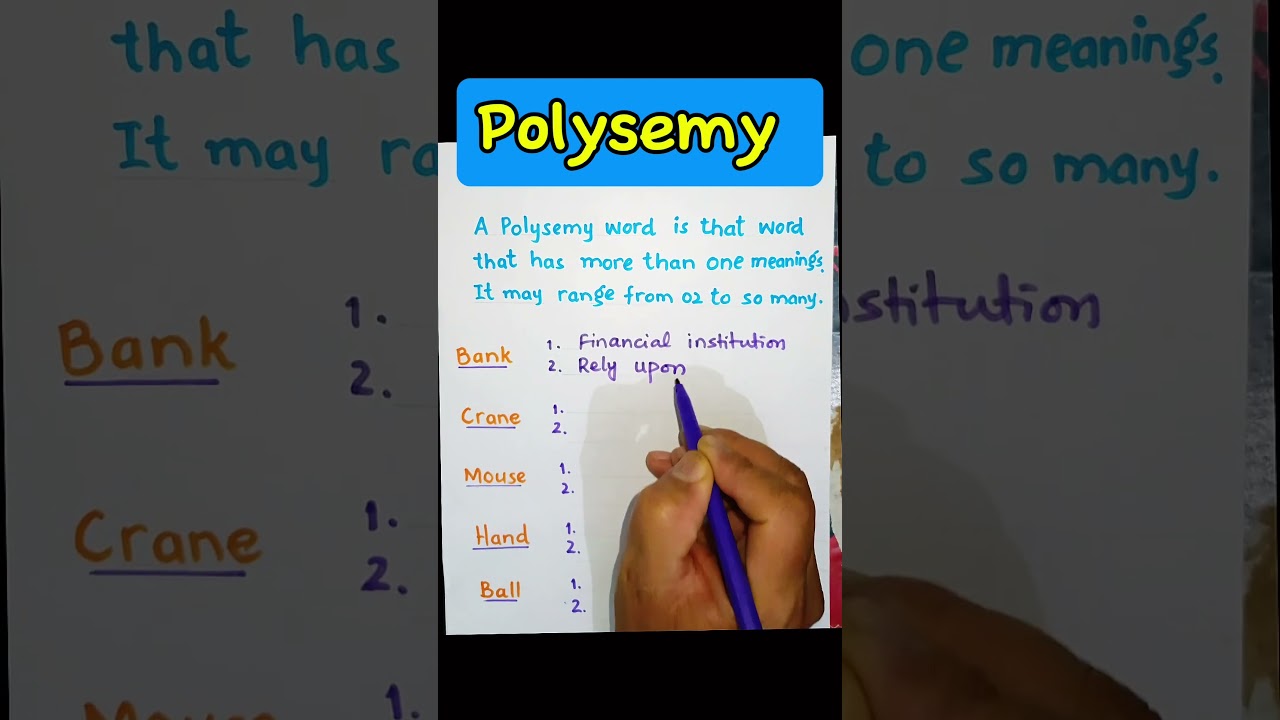 Polysemy | Semantics | ELT |  Vocabulary | Morphology | Linguistics @Lingua.Franca1