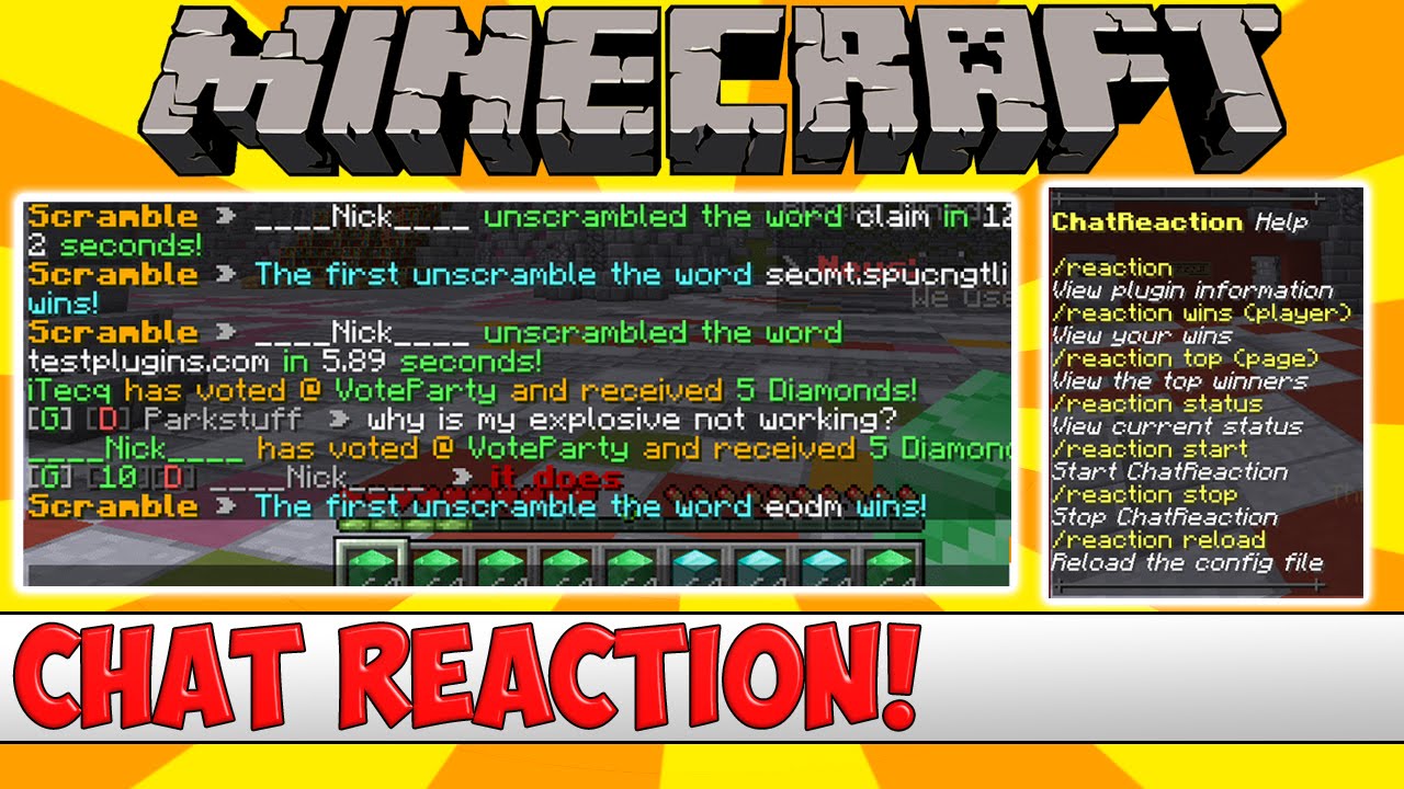 Minecraft Plugin Tutorial - Chat Reaction