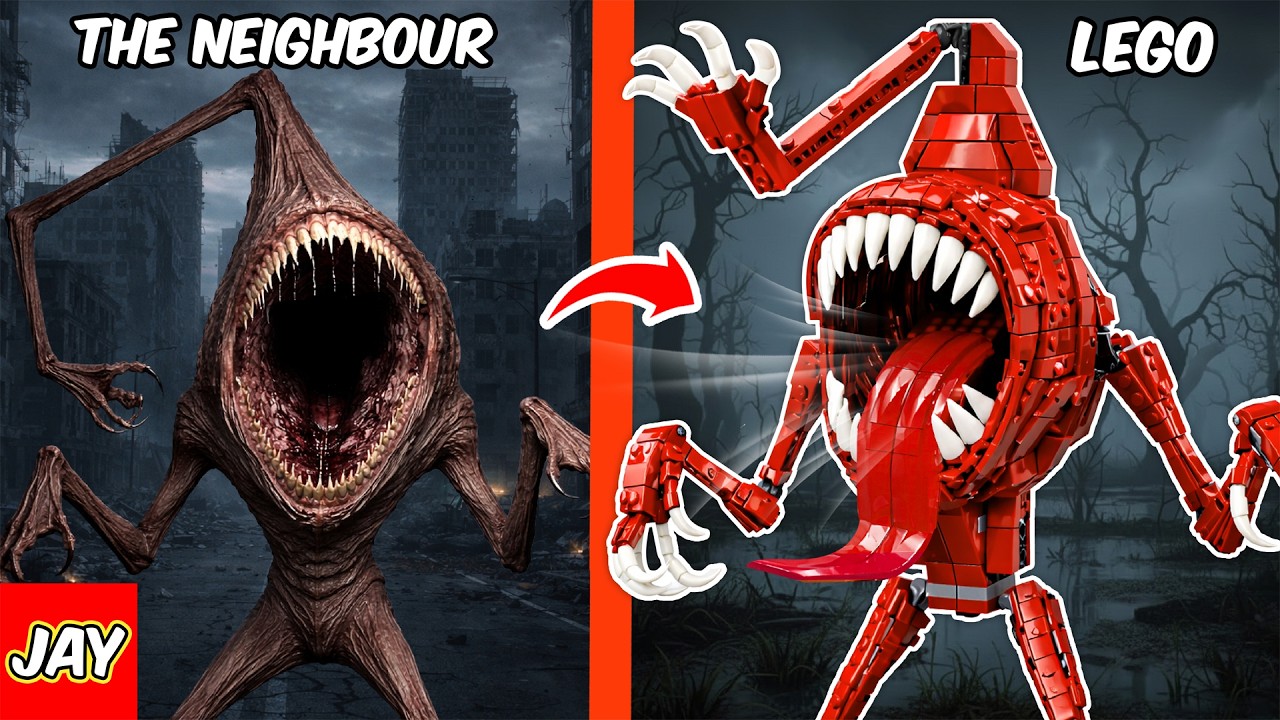 ALL MONSTER Trevor Henderson: Building Lego The Neighbor In City | JAY BRICKS