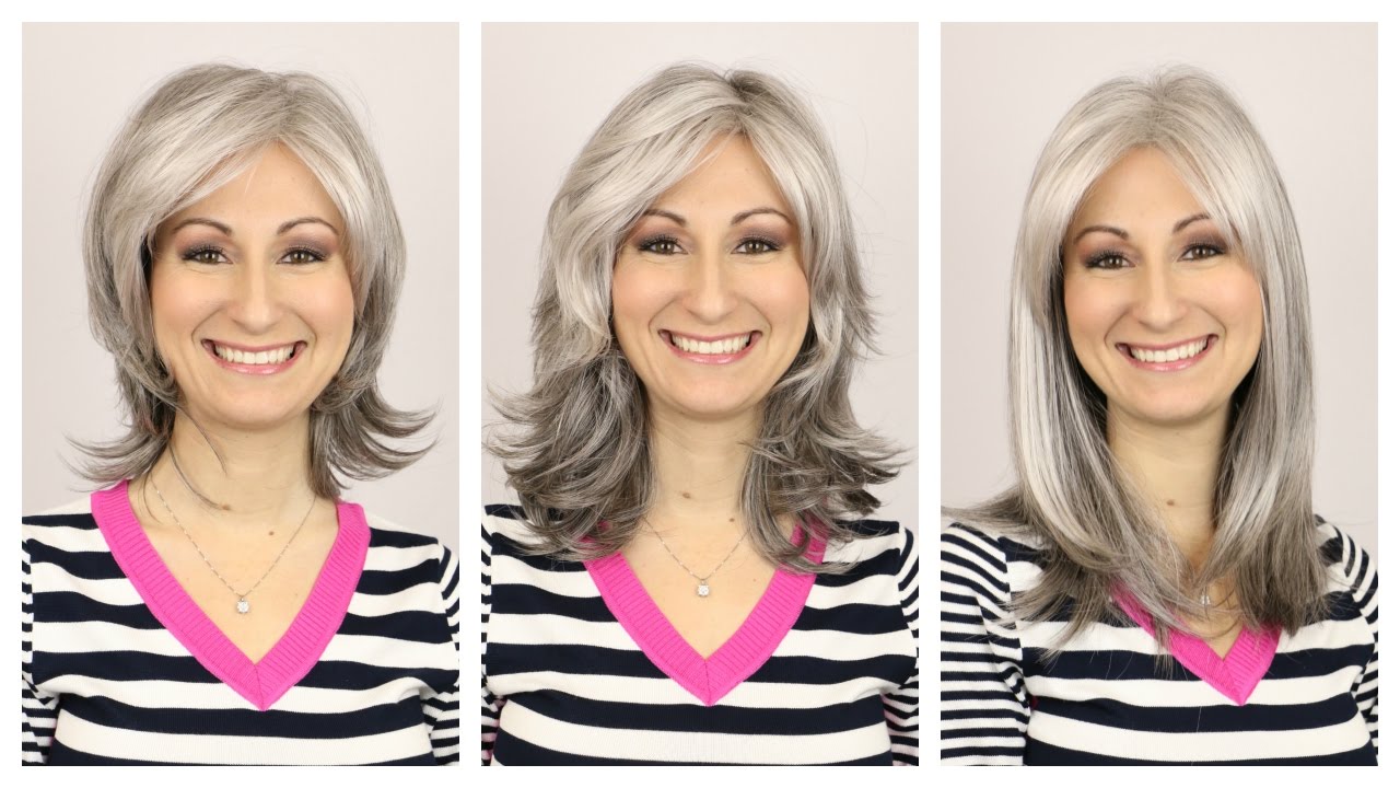 Medium and Long Length Grey Wigs