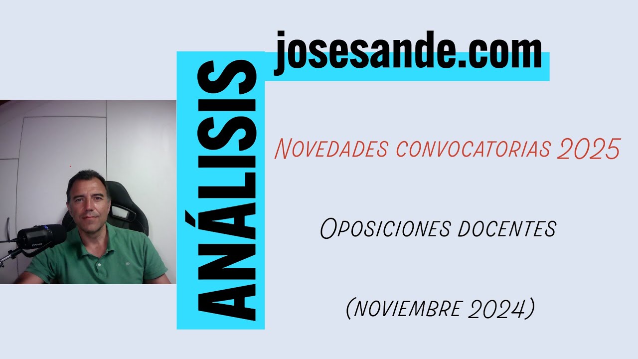Novedades oposiciones docentes noviembre 2024