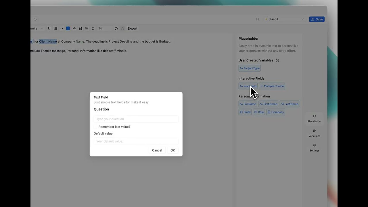 How to create a Dynamic AI Template for a Client Project Proposal