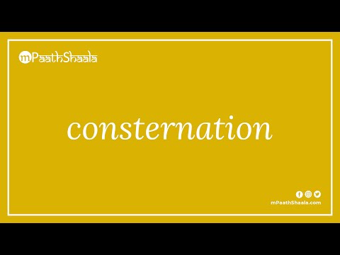 consternation | Pronunciation in English