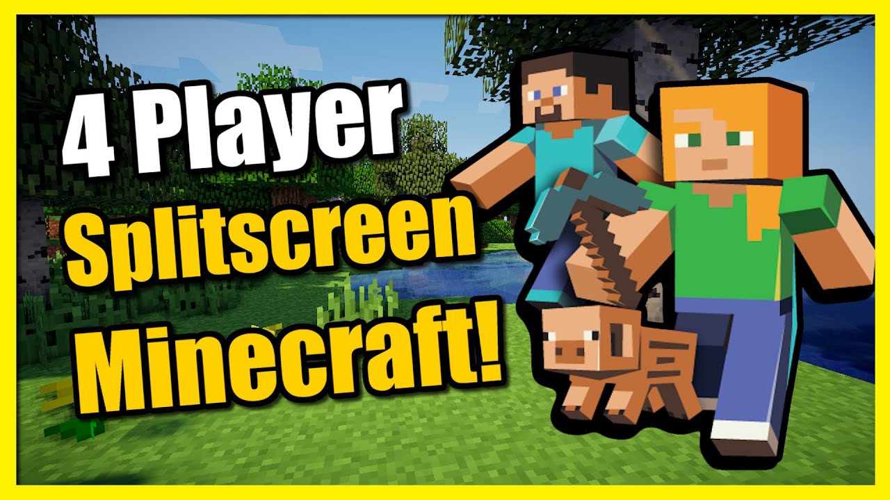 How to Play 4 Player Split Screen in Minecraft on 1 TV (Fast Tutorial)