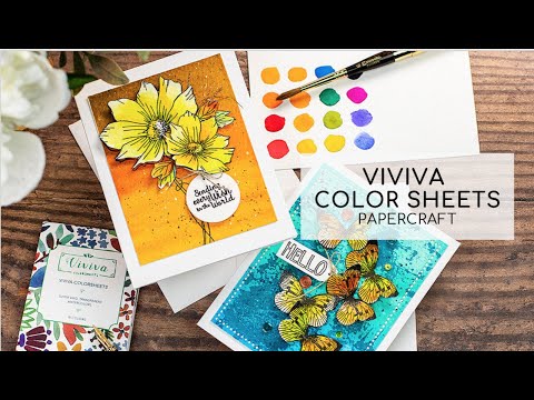 TRAVEL WATERCOLOR KIT - VIVIVA Color Sheets ( Cardmaking & Papercraft)