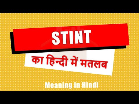 Stint meaning in Hindi | Stint ka matlab | Stint शब्द का अर्थ | Arth Box