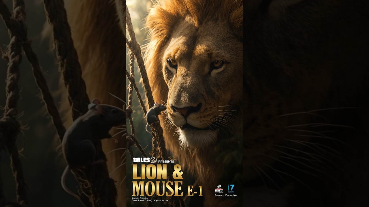 The Lion and the Mouse | Moral Story for Kids | Tales Lab Animation | E1 #3danimation #animalstories