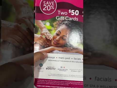 "SPAFINDER Two $50 GIFT CARDS FOR $79.99" in Costco