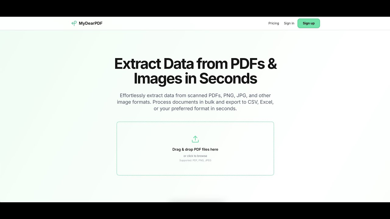 How to Extract Data from PDFs & Images Using MyDearPDF – Step-by-Step Tutorial