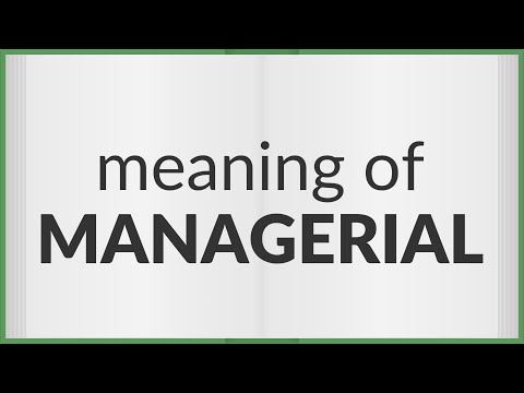 Managerial | meaning of Managerial