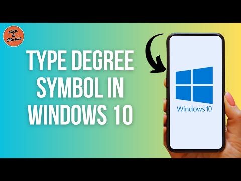 How To Type Degree Symbol In Windows 10?
