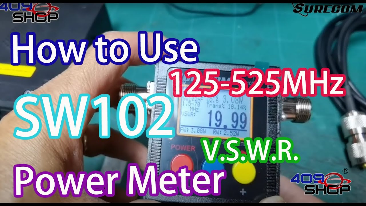 How to Use SW102 Funtion  | SURECOM | POWER METER | SW-102 VU 125-525MHz | V.S.W.R. meter | 409 SHOP