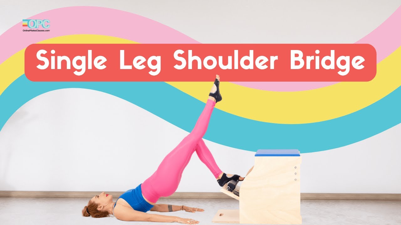 Single Leg Shoulder Bridge on the Wunda Chair | Online Pilates Classes