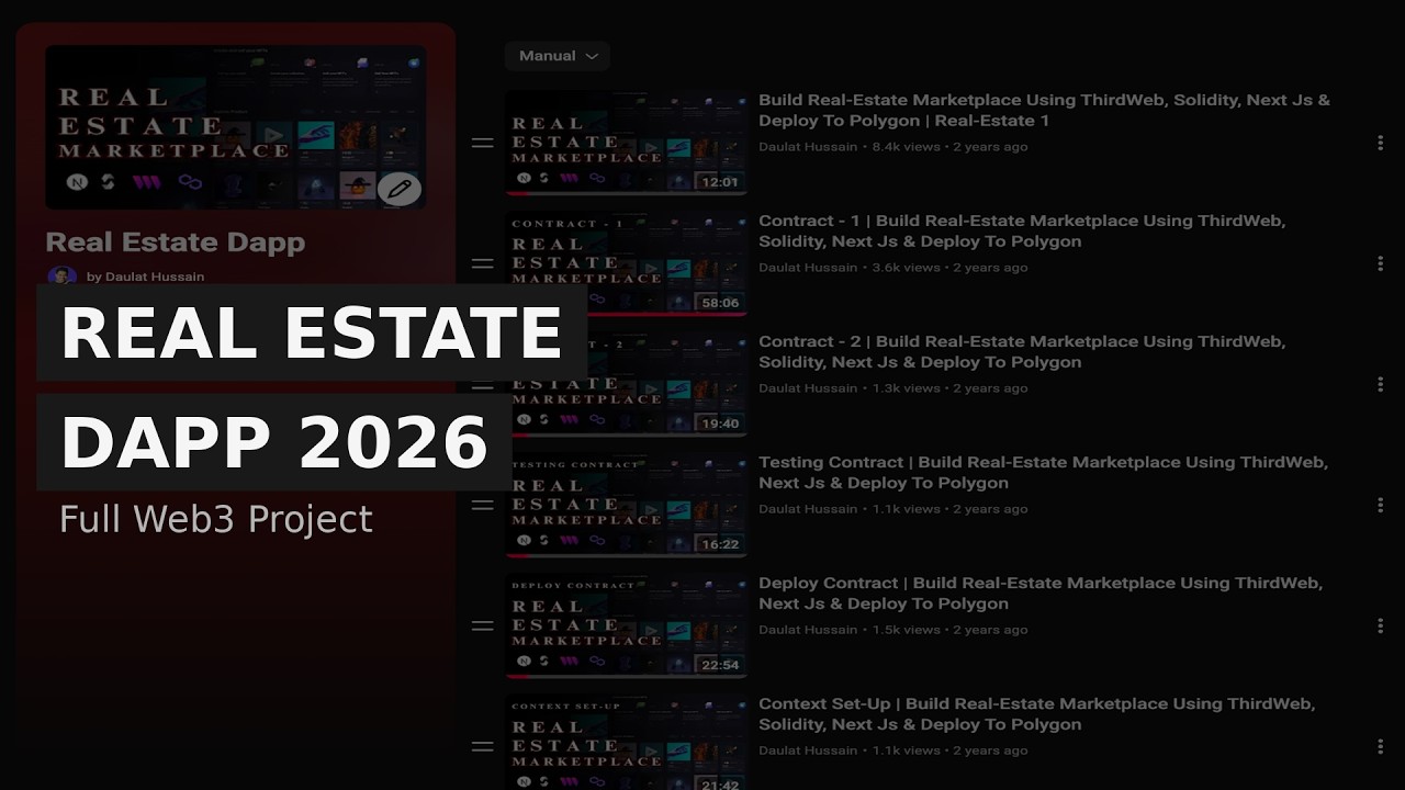 Create a Real Estate DApp in 2026 🏡 | Full Web3 Tutorial (Solidity + Next.js)