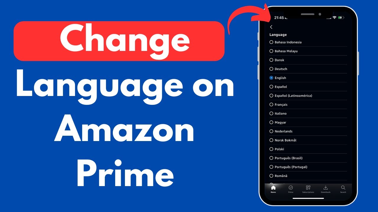 How to Change Language on Amazon Prime (Quick & Updated)
