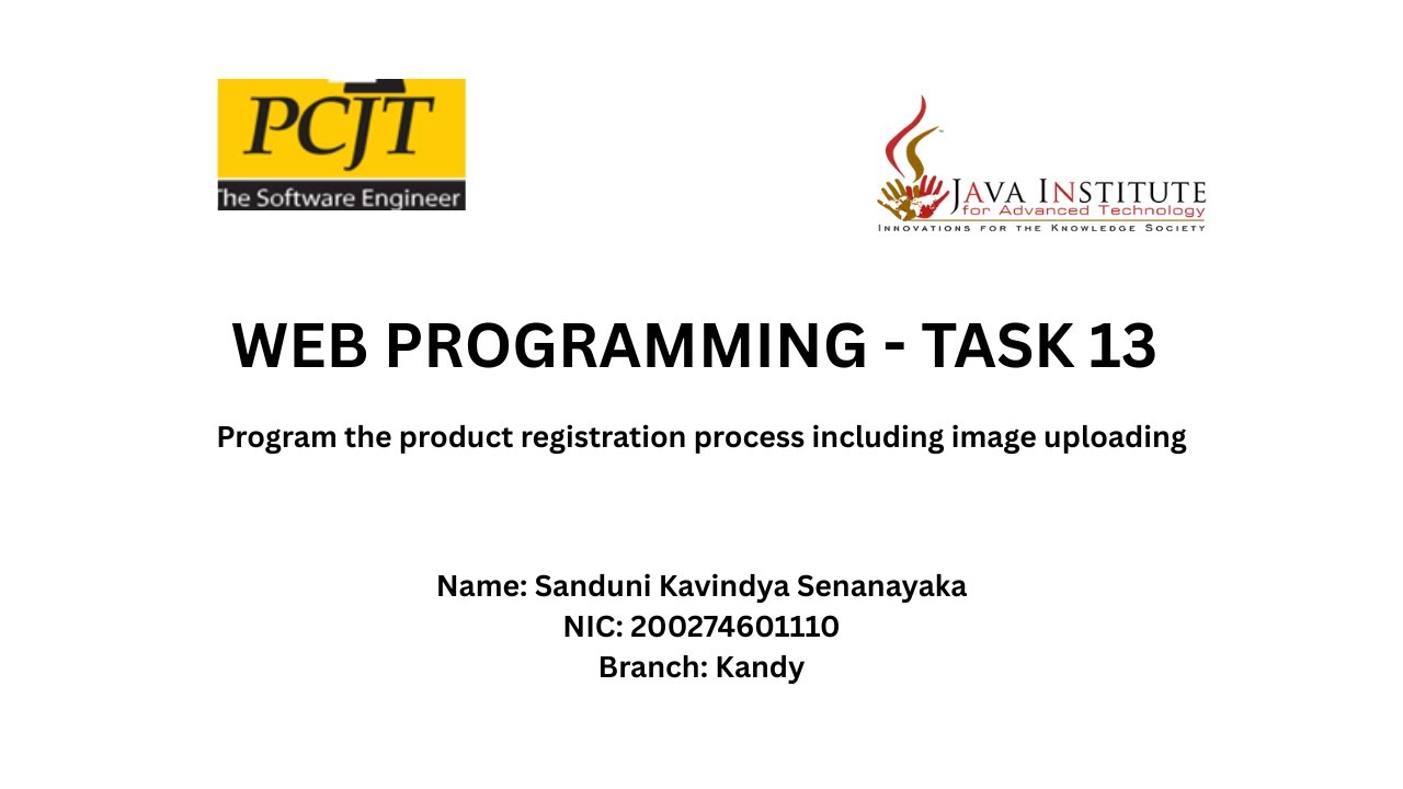 Web Programming Eshop Task 13