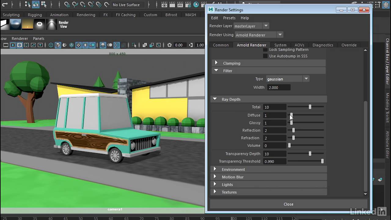 Maya Tutorial - Render settings in Arnold