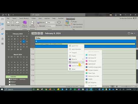 Using Outlook Calendar as a Planner for School