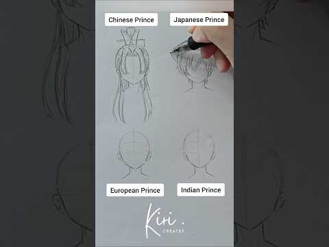 Anime Prince Hair Ideas Pt1 | How to draw anime hair #howtodrawanime #animehairstyle