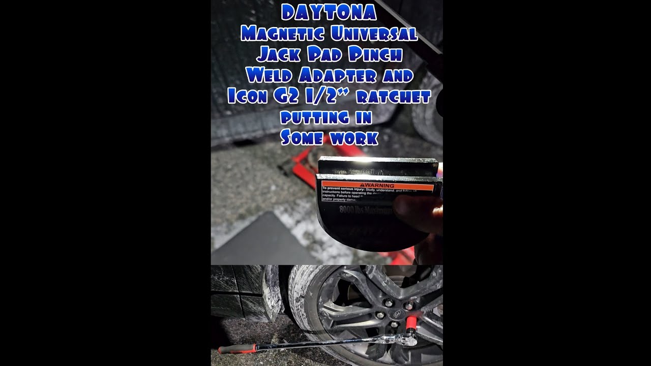 DAYTONA Magnetic Universal Jack Pad Pinch Weld Adapter and Icon G2 1/2