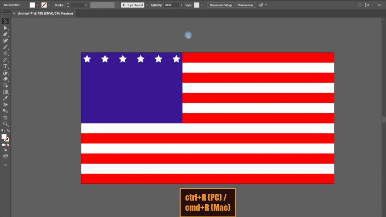 How To Create The American Flag In Vector On Illustrator
