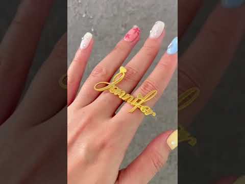 Silviax Two Finger Name Rings | Personalized Jewelry Gifts