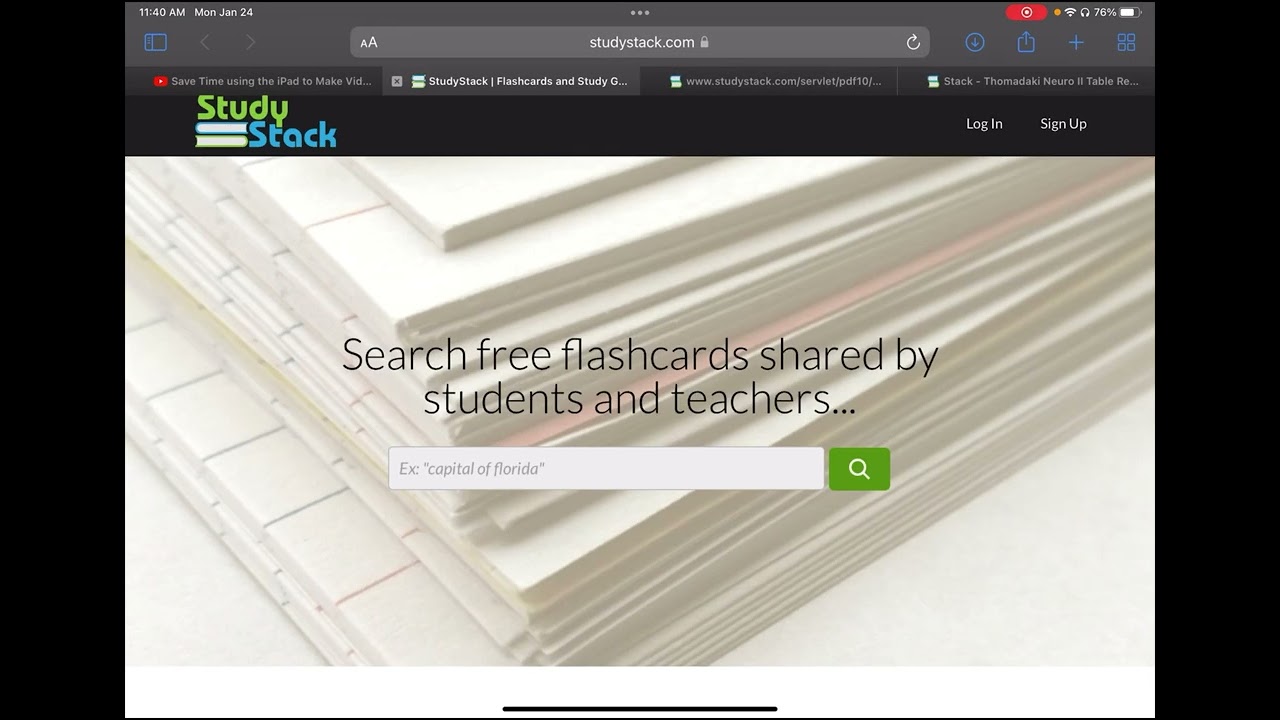 StudyStack flash card app tutorial