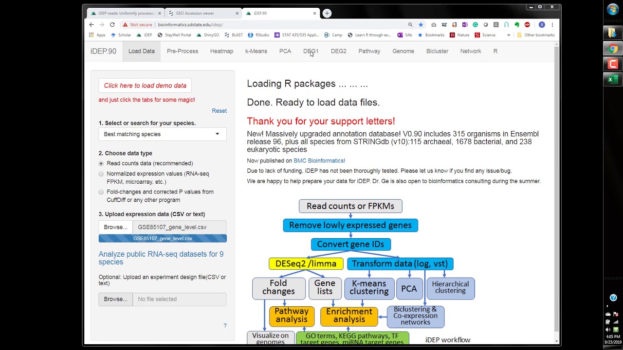 Analyze public RNA-seq data with iDEP