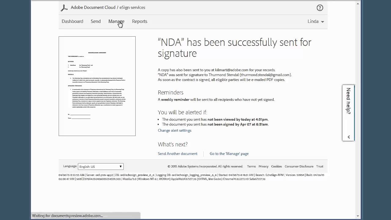 Sending reminders | Adobe Acrobat