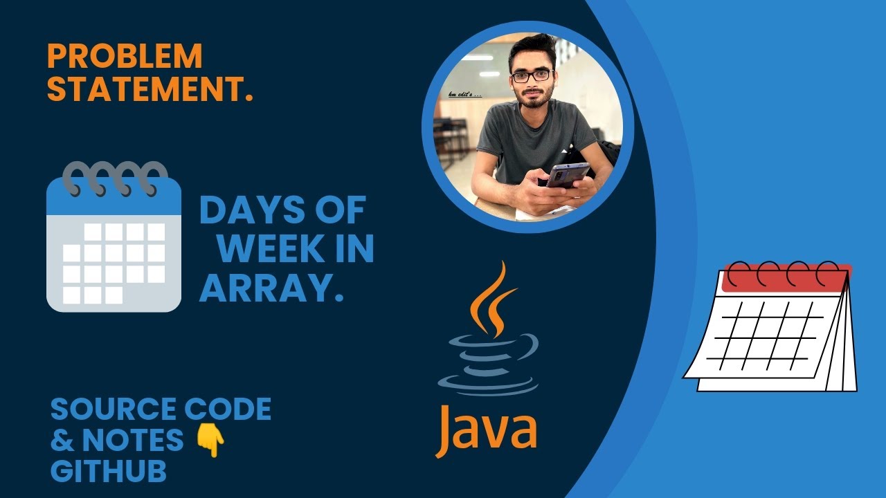 Pro: Java program to find out Days Of Week using given number. Problem statement #javadevelopers