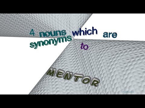 mentor - 4 nouns which mean mentor (sentence examples)