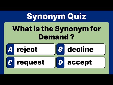 Synonym Quiz | English Grammar | English Test | Question and Answer