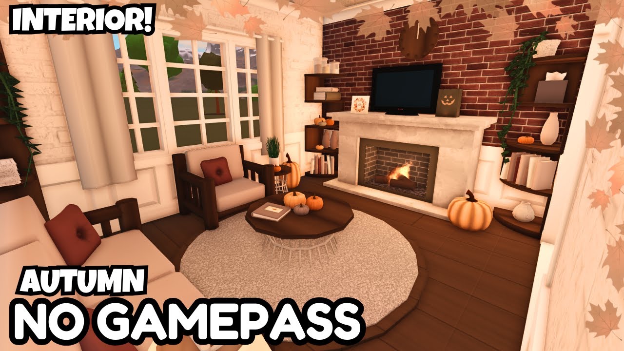 FALL Bloxburg *NO GAME PASS* House Build INTERIOR: Tutorial Part 2