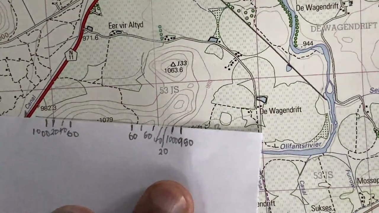 Geography mapwork: Cross section/mapping Exam Question