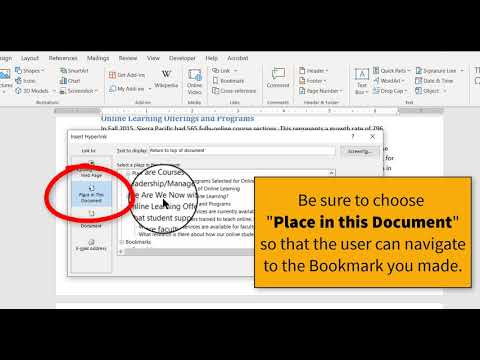 How to Create Digital Bookmarks within a Document