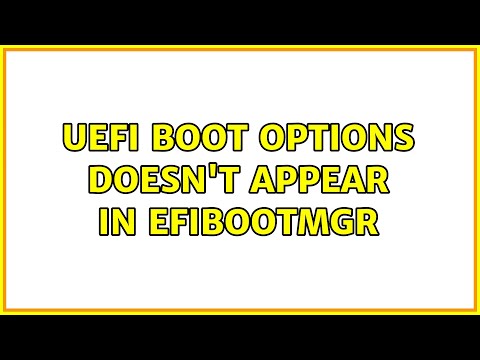 UEFI boot options doesn't appear in efibootmgr