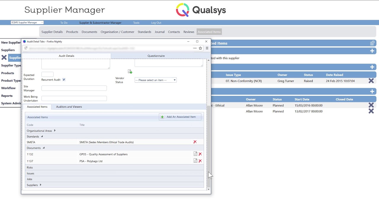 Supplier Management software | Qualsys