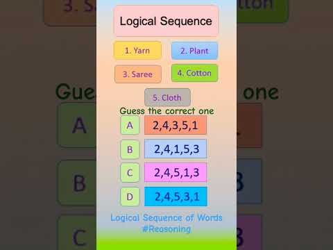 Logical Sequence of Words||Q2||Logical reasoning questions #youtubeshorts #shorts #reasoningshorts