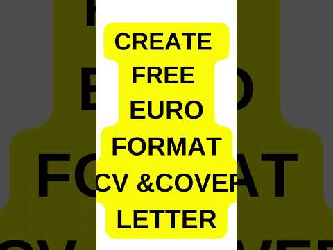 Free EURO format CV 2023| Free download euro cv | #ytshorts #shortsyoutube #eurocv @visatutor0