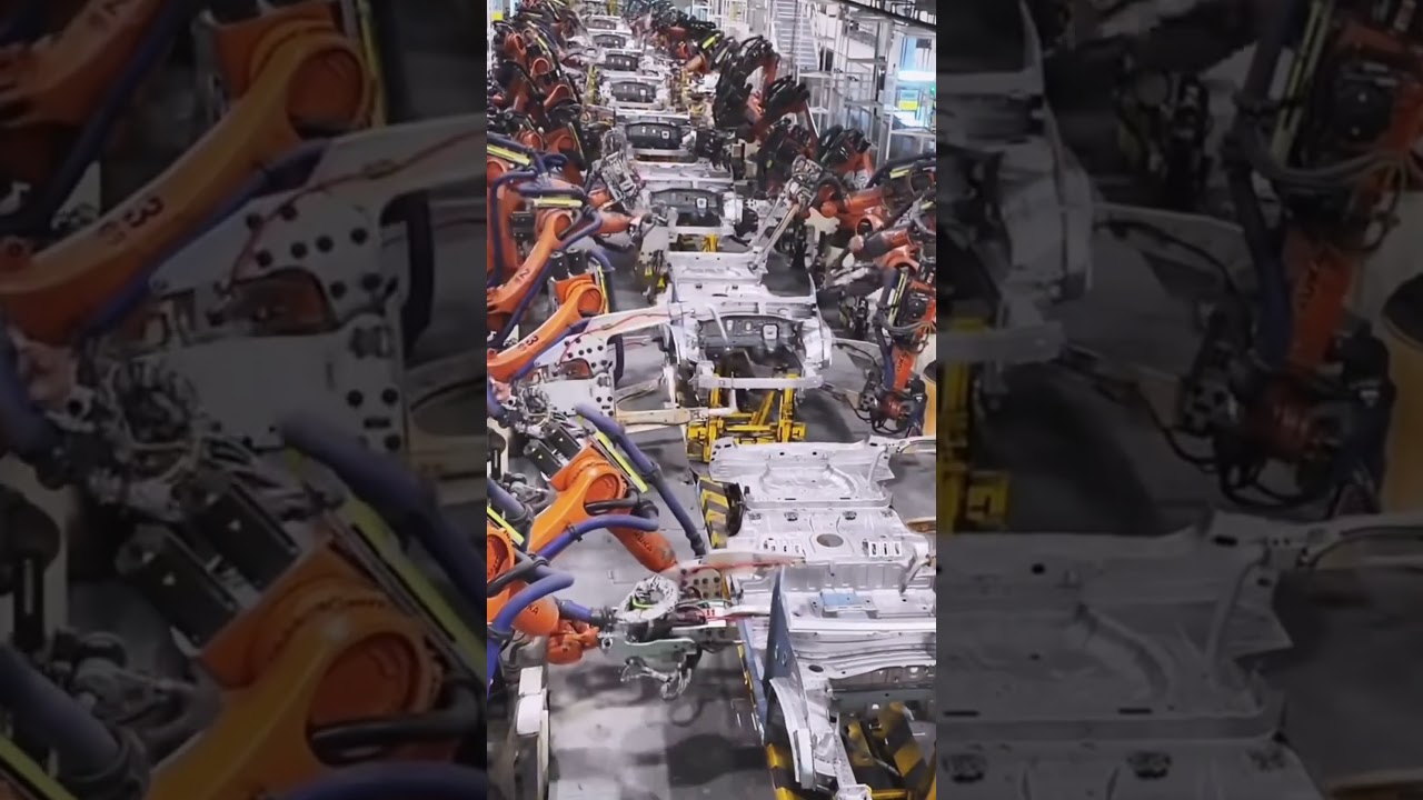 KUKA Robot for Automated Welding of Automotive Body in White