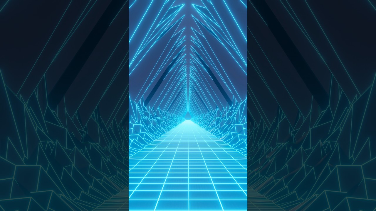 80s Retro neon blue blender wallpaper #blender