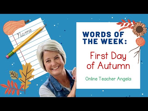 Cursive Writing Practice | Writing Practice Sheets | Words of the Week Theme: First Day of Autumn