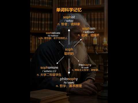第112集|单词科学记忆-常用高频英语单词词根soph#英语 #单词 #背单词 #learnenglish