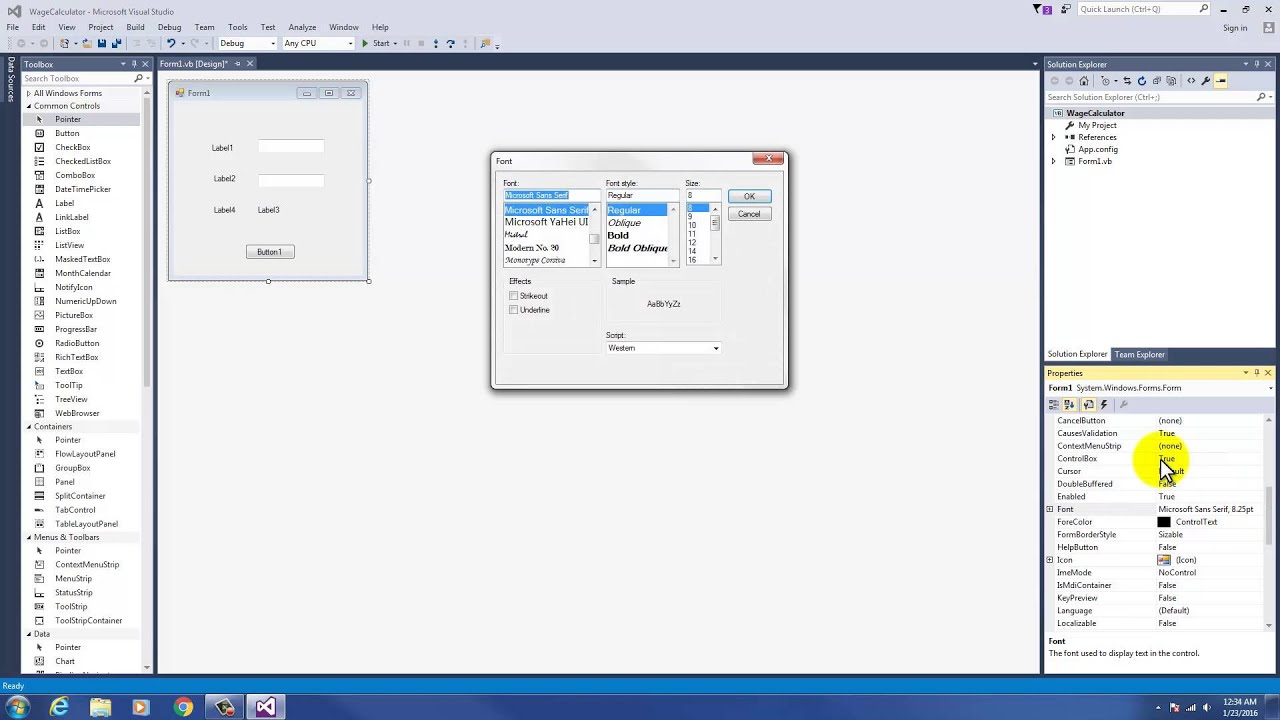 Visual Basic Introduction:  Wage Calculator